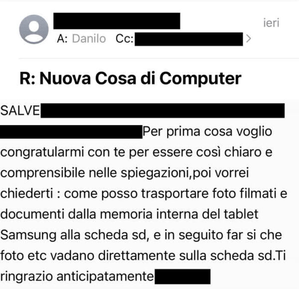 Spostare le foto su scheda SD - Cose di computer
